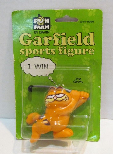 GARFIELD PLAYING GOLF 1980's PVC FIGURE by DAKIN FUN FARM UNUSED ON ...