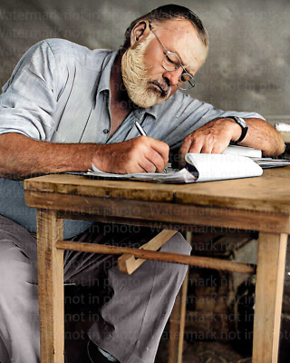 Ernest Hemingway 8x10 RARE COLOR Photo 602 REMASTERED | eBay