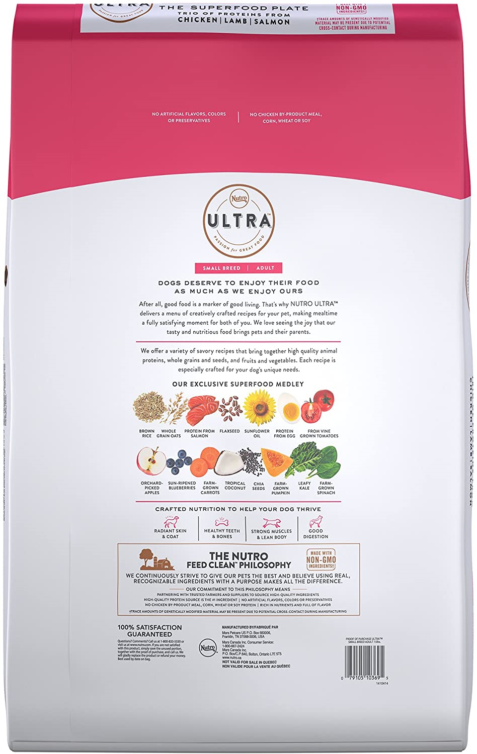 NUTRO ULTRA Small Breed Adult Dry Dog Food 1 15-lb. bag; #1 Ingredient ...
