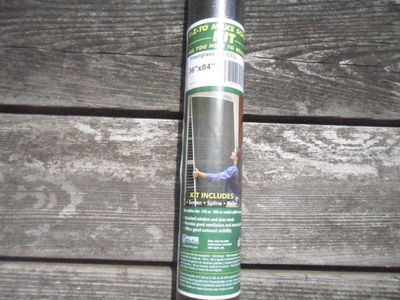 36 in. x 84 in. Charcoal Fiberglass Screen Kit w/ Spline & Roller. Door ...
