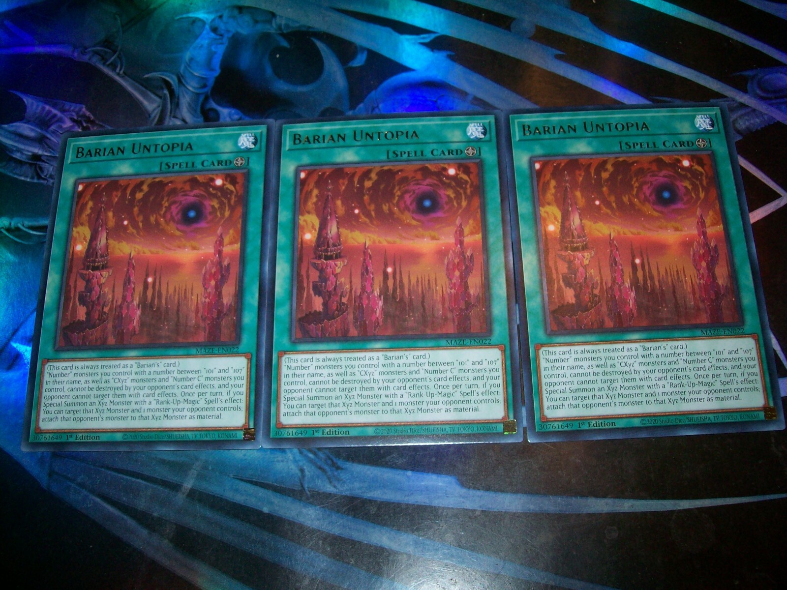 3x Barian Untopia 1st Edition Rare MAZE-EN022 Yu-Gi-Oh! | eBay