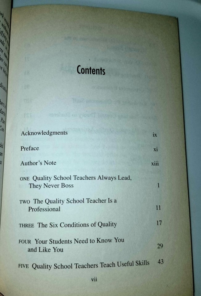 The Quality School Teacher by William Glasser MD, The Companion Volume ...