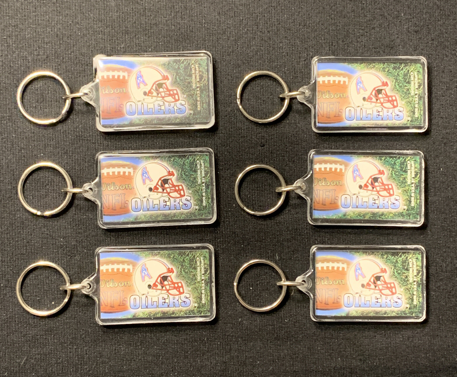 HOUSTON OILERS 1995 NFL KEY CHAINS MADE IN USA BY WINCRAFT LOT OF 6 | eBay