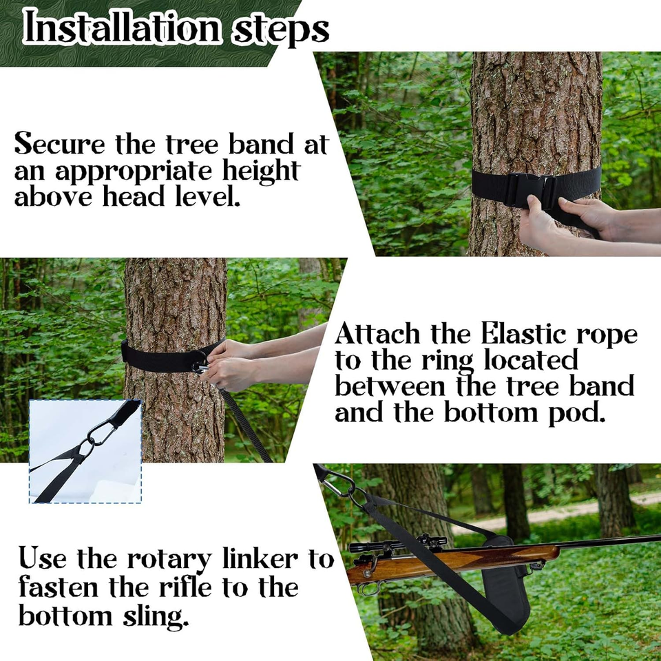 Adjustable Rifle Shooting Rest Sling, Tree Stand Gun Shooting Rest Gun ...