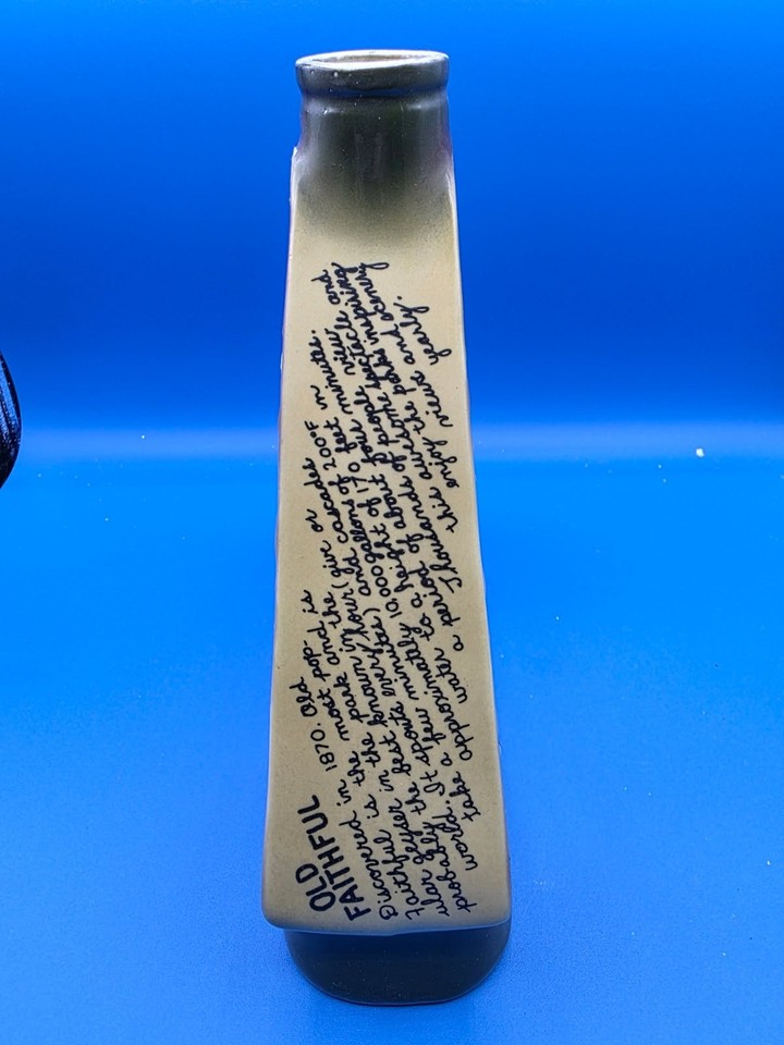 Wyoming, Montana, Idaho, Jim Beam Ceramic Bottle 1972. Old Faithful See ...