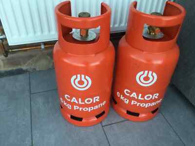 2 X FULL CALOR GAS BOTTLES 6KG PROPANE BOTTLE FOR CARAVAN MOTORHOME ...