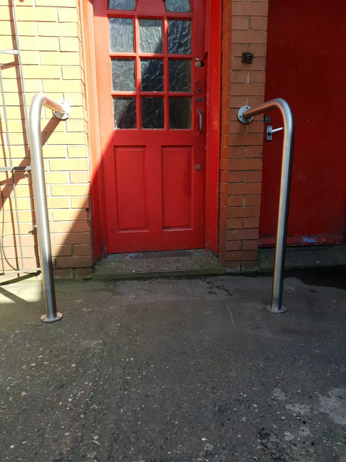 2 x Disability Bar Support Mobility Entry Hand Grab Rail STAINLESS ...