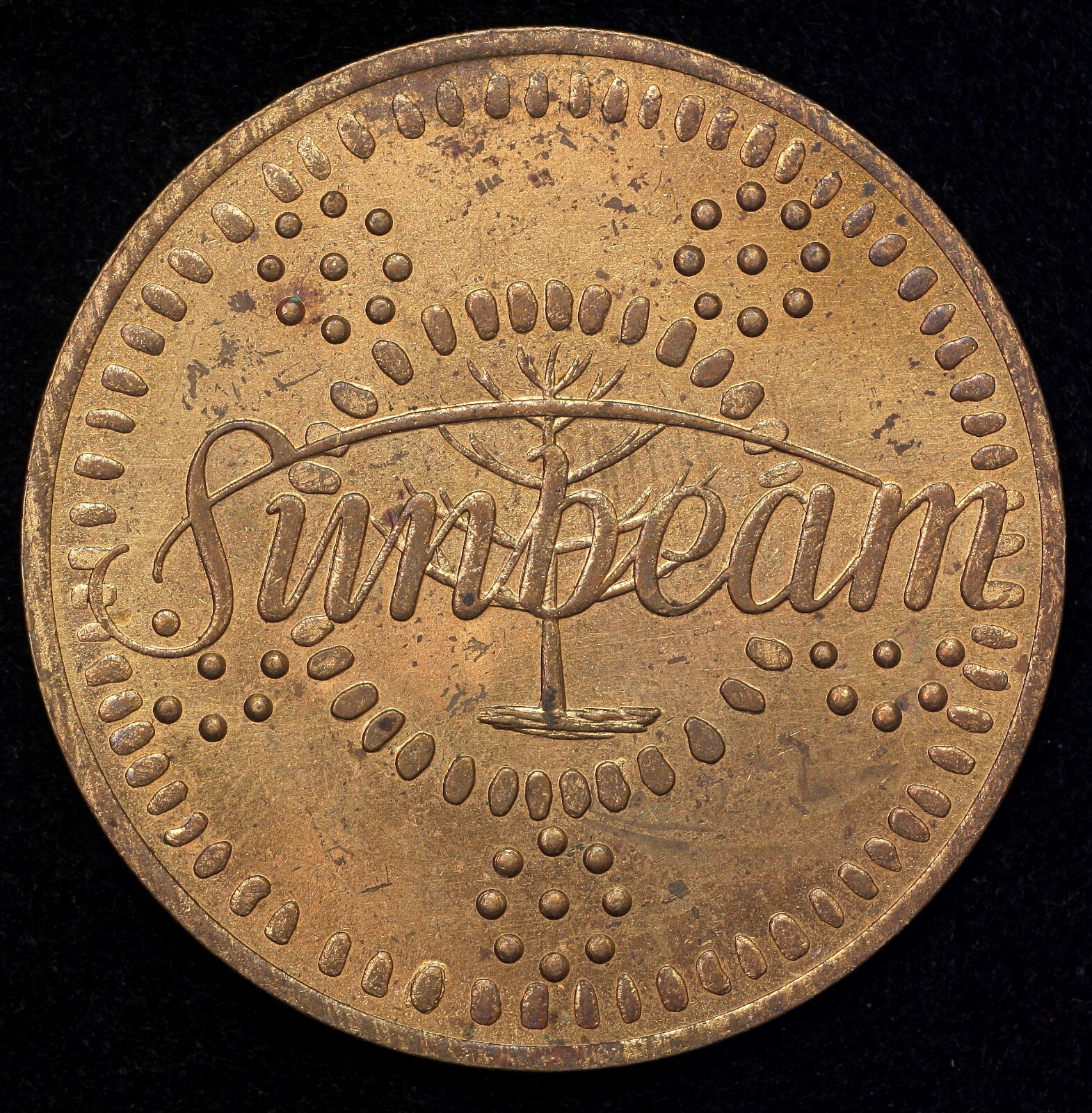 Lucky Sunbeam Coin Pine Tree Shilling Design Bread Bakery Good Luck ...