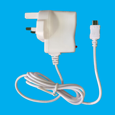 3 Pin UK Mains Micro USB Wall Charger, Home Charger Micro USB Power ...