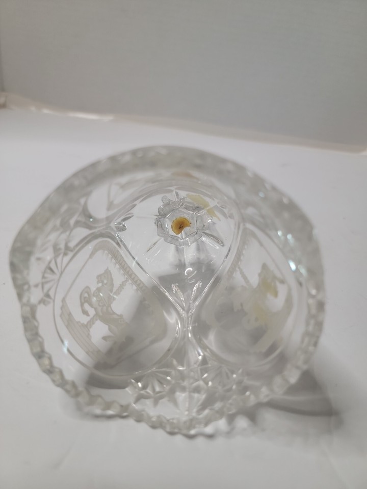 ArtMark Lead Crystal Bell - Horse Carousel Design - Beautiful. Missing ...