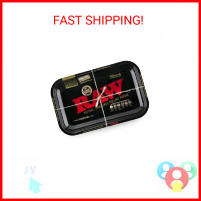 RAW Rolling Papers - Metal Rolling Tray - Black Design - (Small) | eBay