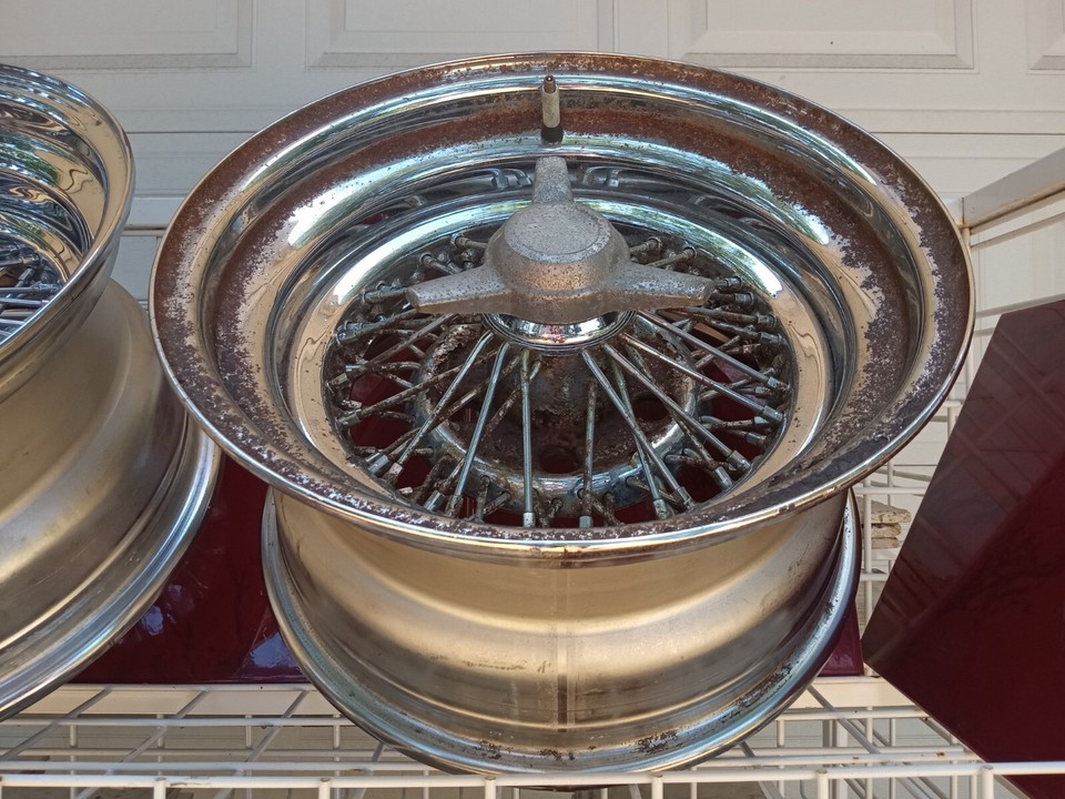 1988 Appliance True Spoke Wire (3) Wheels 15x8 JJTB Rear W/Front 14×7 ...