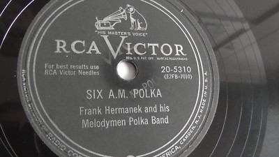 Frank Hermanek - 78rpm single 10-inch - RCA Victor #20-5310 Six A.M ...