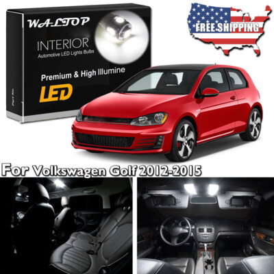15pc No Error White LED Interior Light Package Kit For VW Golf MK7 VII ...
