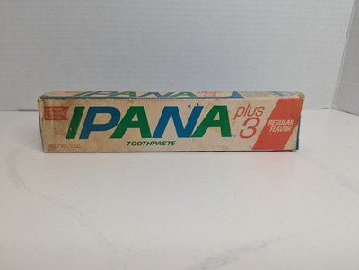 Vintage Ipana Plus 3 Toothpaste Regular Flavor Net Wt 7 Oz Collectible ...