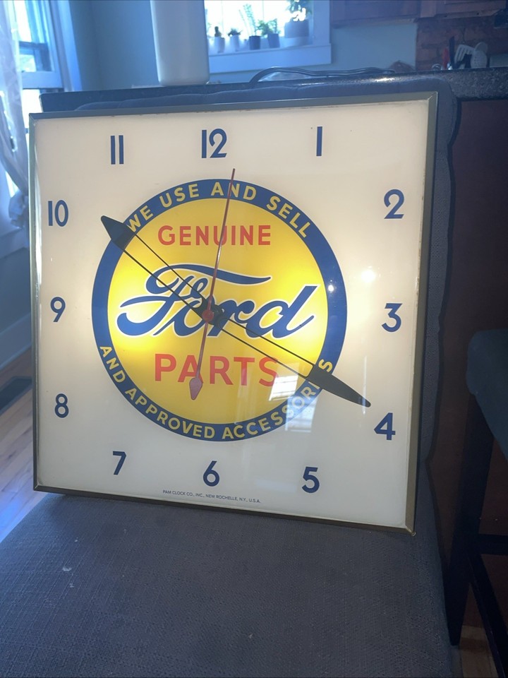 Old 1970s Ford Pam Advertising Clock | eBay