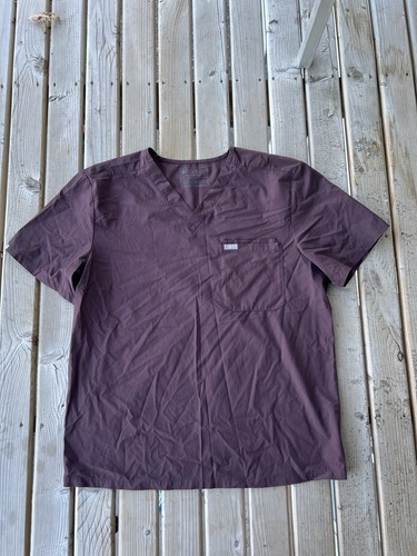 FIGS Technical Collection Scrub Top XL Burgundy | Men’s V-Neck Medical ...