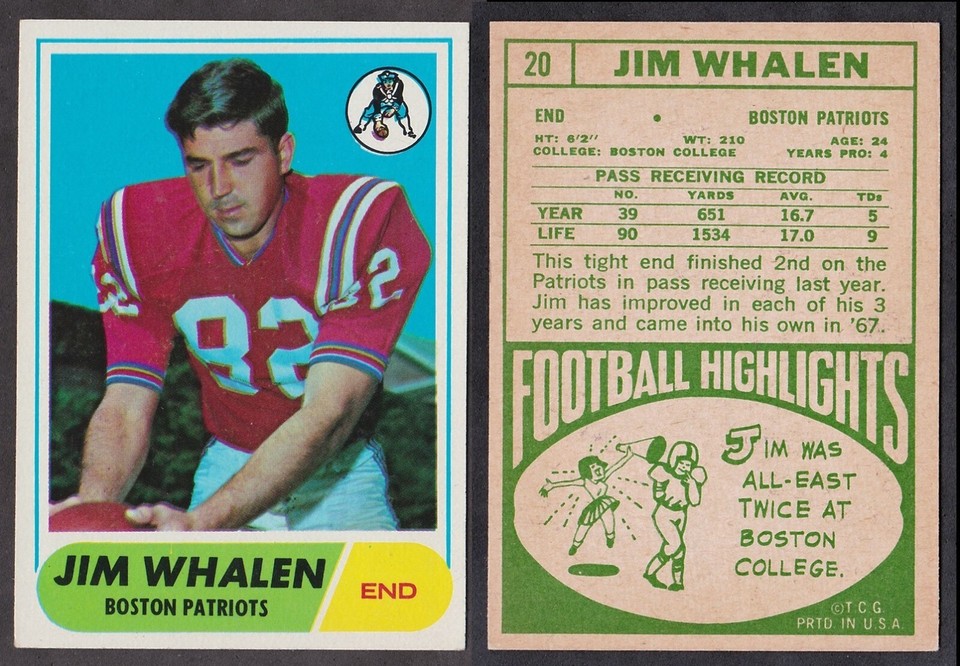 NFL & AFL Topps 1968 & 1969 single cards | eBay