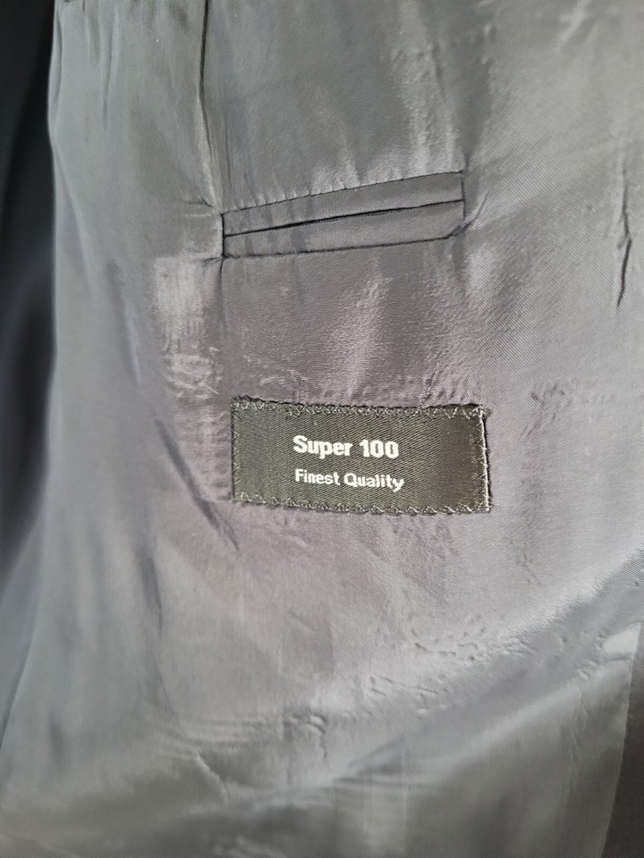 Hugo Boss Dark Blue Super 100 Galilei Sigma US 100% Virgin Wool Blazer ...