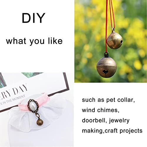 50Pcs 14mm Small Bronze Jingle Bell 5/9inches Mini Vintage Craft Bell ...