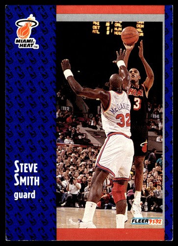 1991 Fleer #309 Steve Smith Rookie Miami Heat | eBay