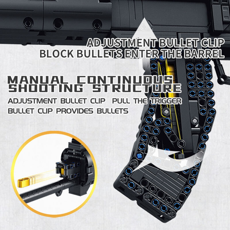 Toy Gift 1352Pcs Model Set 1:1 Chinese Parade Rifle Building Blocks ...