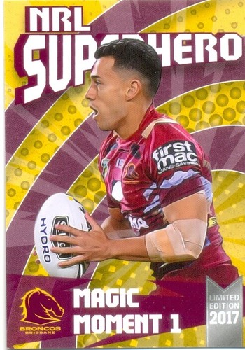 2017 NRL Limited Edition Superhero Card 090/100 Magic moments 1 Kahu ...