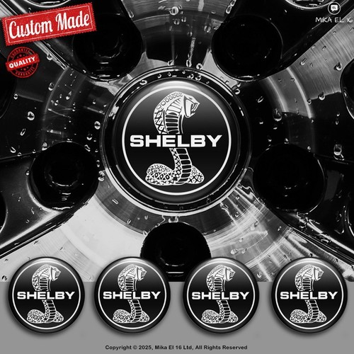Shelby Decals Set of 4 3D Gel Silicone Center Wheel Caps Stickers | eBay