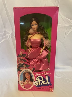 RARE Mattel 1983 Barbie Sweet Roses PJ in Box ~ Steffi Face doll # 7455 ...
