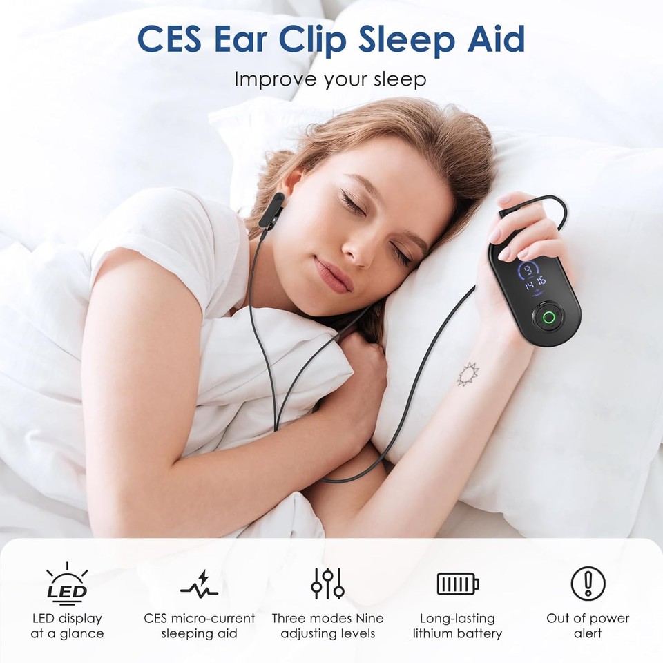 Vagus Nerve Stimulation Device with Ear Clips,Sleep Aids for Adults ...