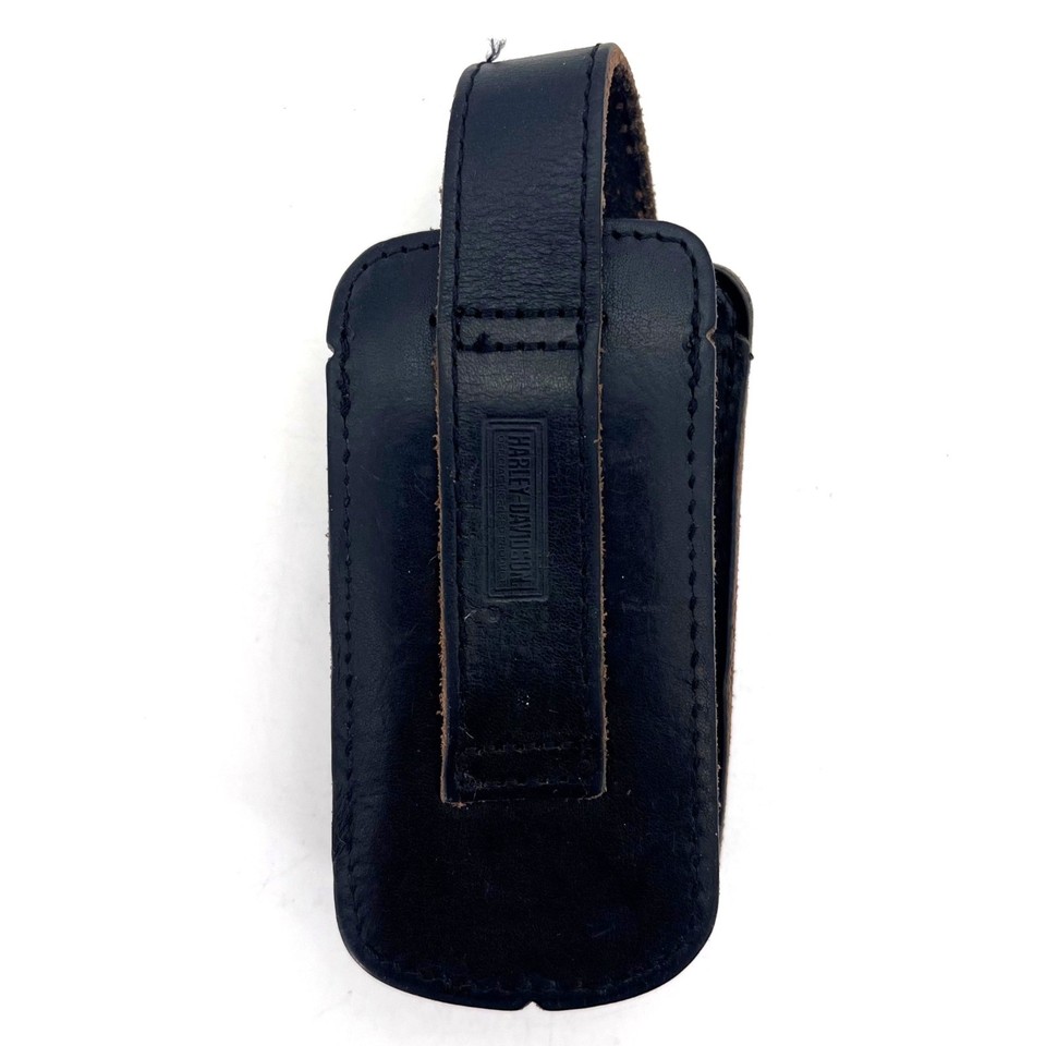 Harley-Davidson Motorcycle Black Leather Belt Loop Knife Case Sheath ...
