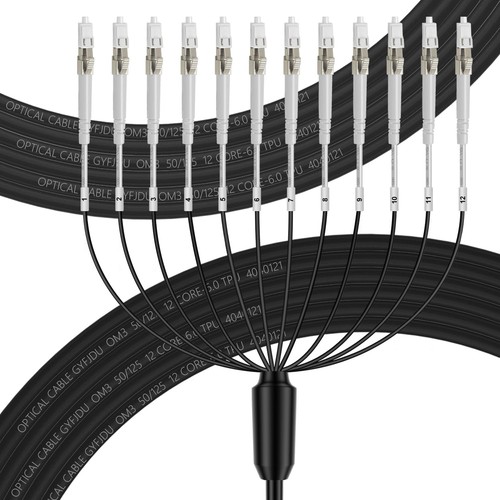 - OM3 LC to LC 12 Strands Outdoor Armored Fiber Patch Cable, Multimode ...
