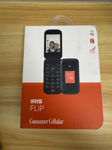 Consumer Cellular Iris Flip 8GB Black 4G LTE 5 (MP) Megapixels | eBay