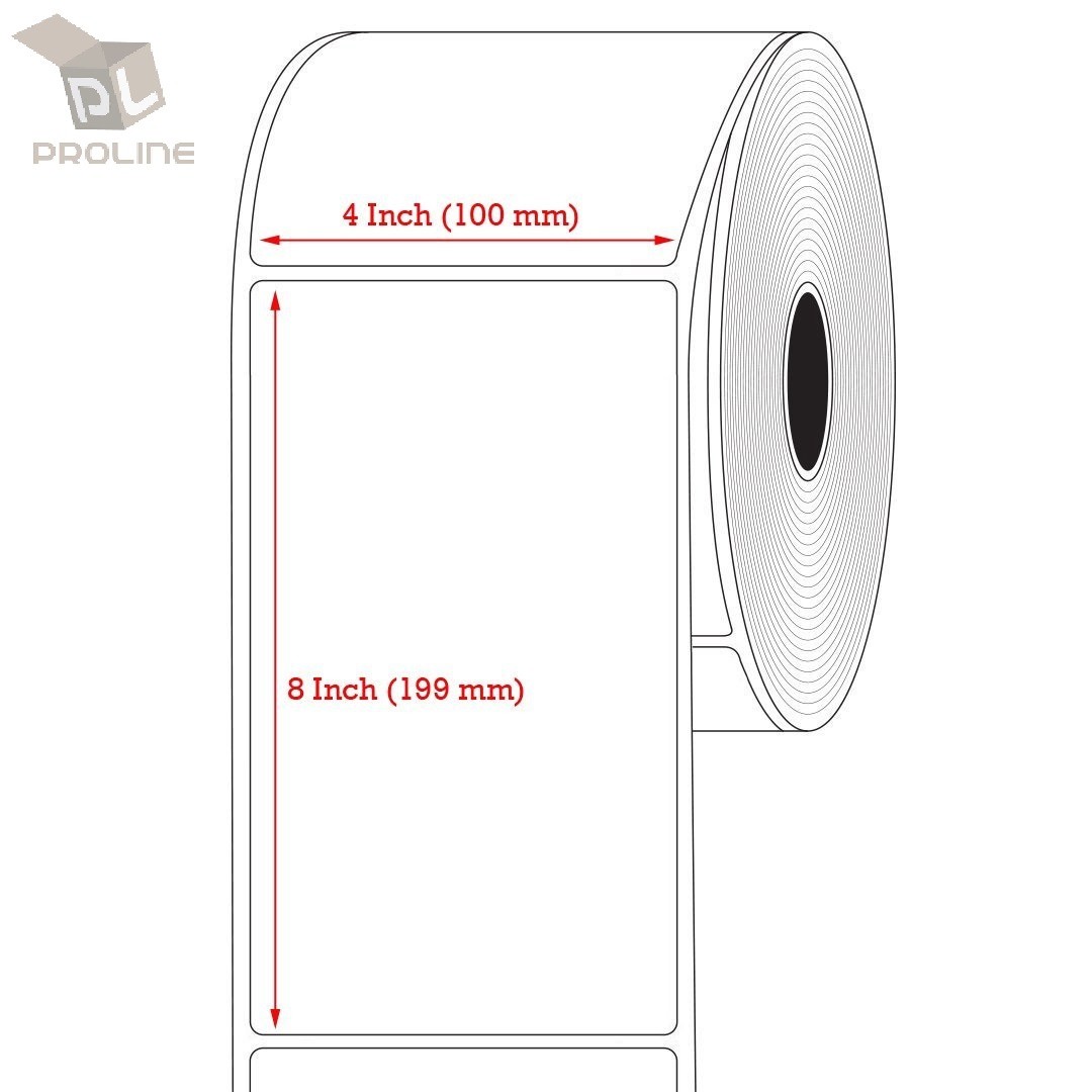 20 Rolls Direct Thermal Labels 4x8 200/Roll For Zebra Eltron 2844 ZP450 ...