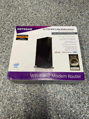 NETGEAR AC1750 Black 680 Mbps 4 Port Gigabit Wireless Cable Modem ...