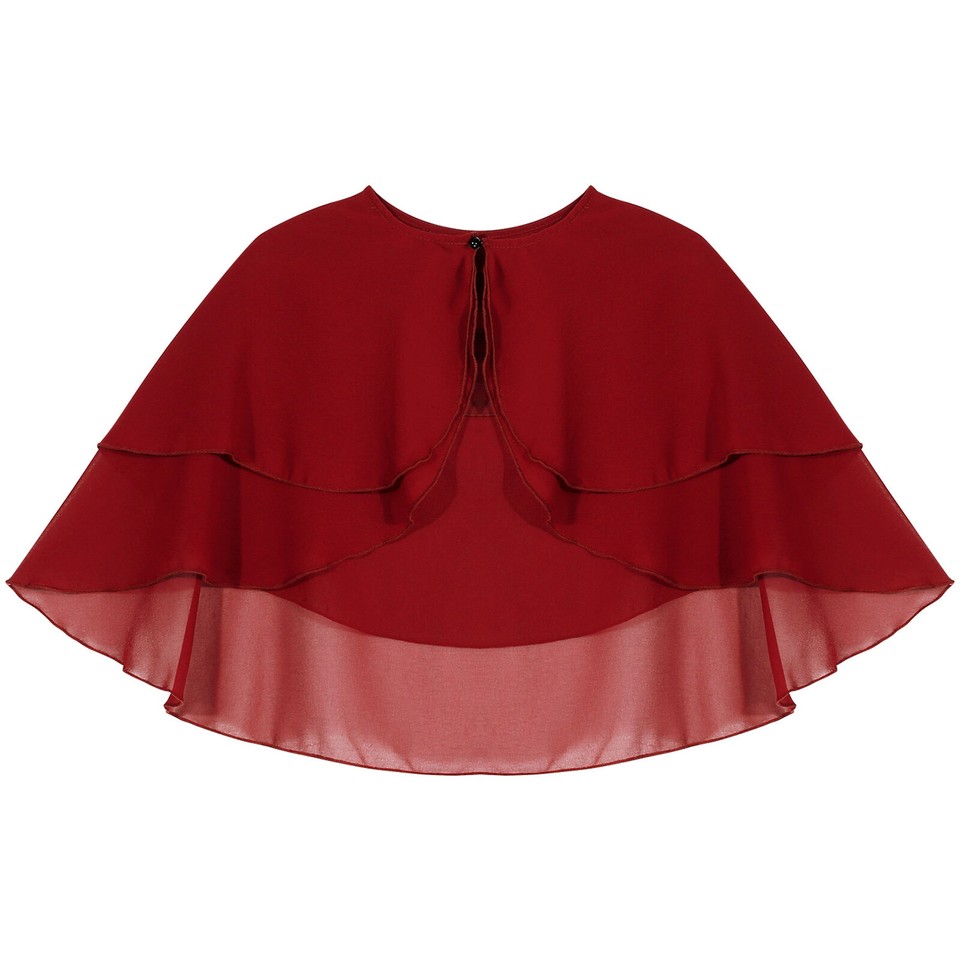 Women Chiffon Shawl Wraps Shrug for Evening Dress Wedding Cape Bolero ...