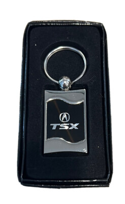 ACURA TSX Rectangular Black & Silver Wave Key Fob Metal Keychains | eBay