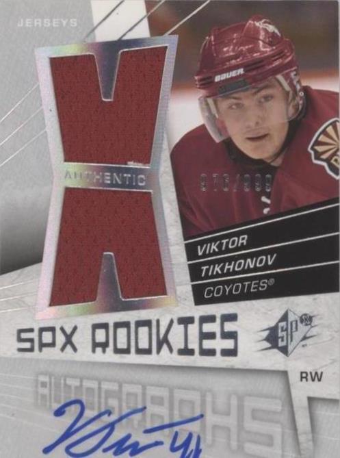2008-09 SPx - Rookies Autograph Jerseys Viktor Tikhonov #164 /999 (AU ...