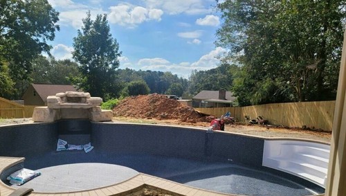 Findlay Grey Seabrook 27 Mil Rectangle Swimming Pool Liner (Choose Size ...