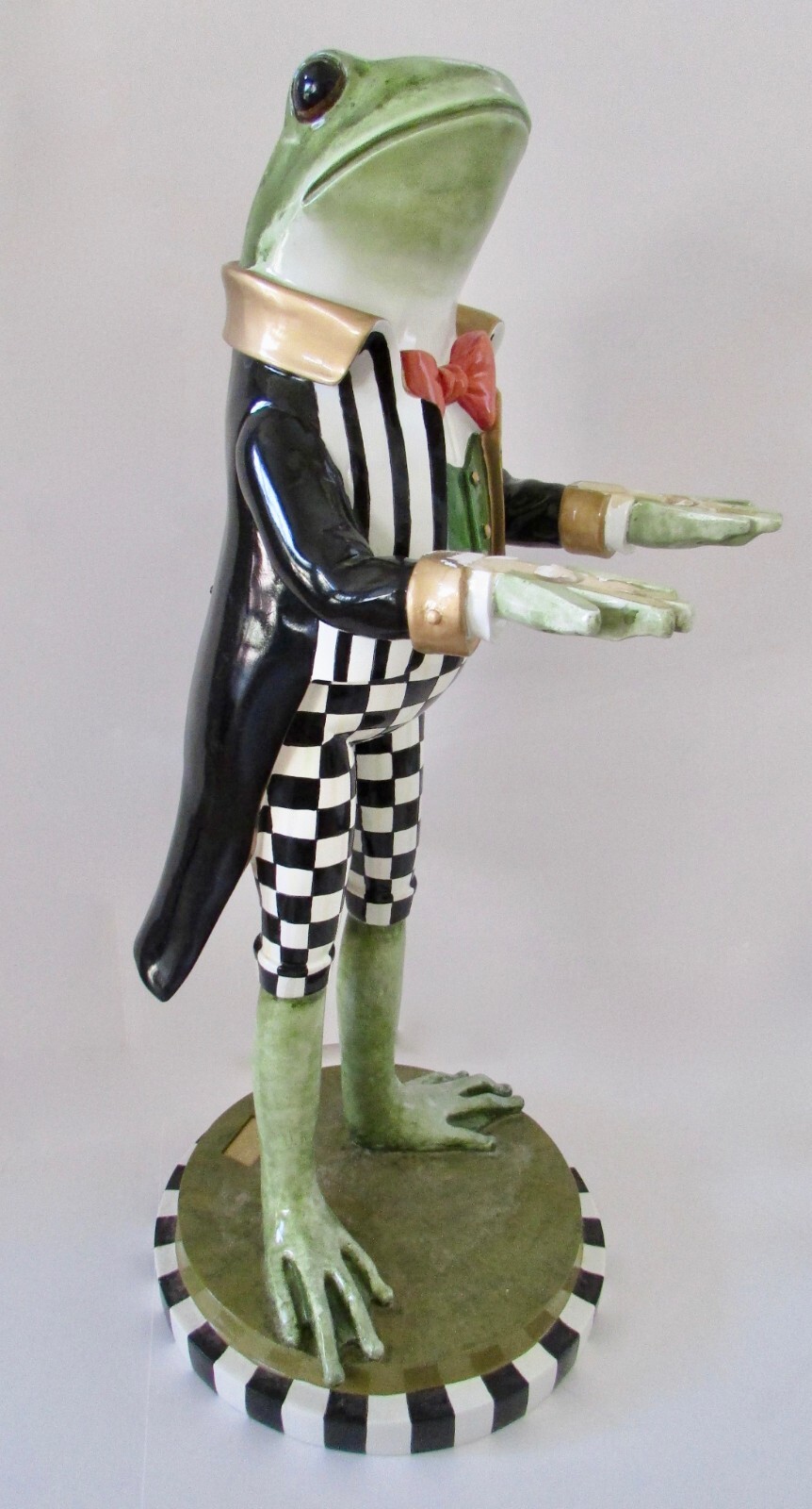 Mackenzie Childs Fergal the Frog Butler Tray Courtly Check XL 27" | eBay