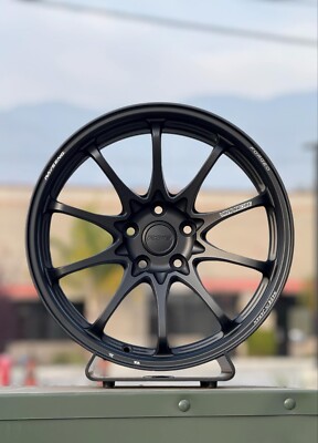 18x9.5 +22 5x114.3 Volk Racing CE28N-Plus Matte Black Wheel | 10 Spoke ...