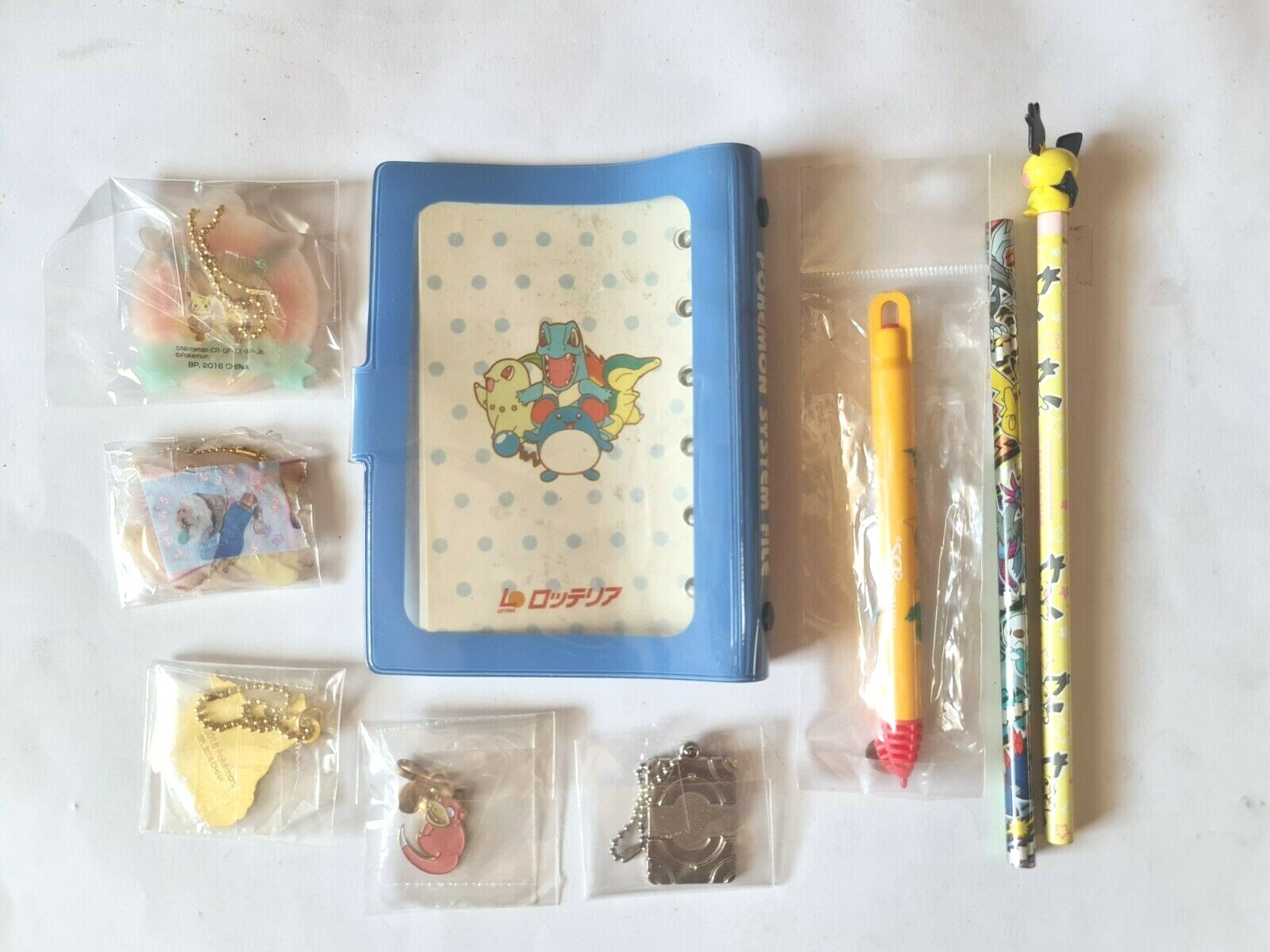 Pokemon Rubble Aluminum KeyChain 3DS pencil Book Sticker Ornament Japan ...