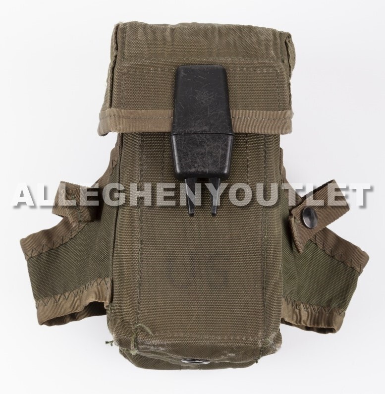 US ARMY ALICE LARGE GREY Buckle Pistol Belt, 2 Ammo Pouches, Suspenders ...