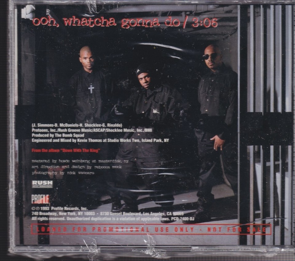 run dmc ooh whatcha gonna do cd promo sealed | eBay