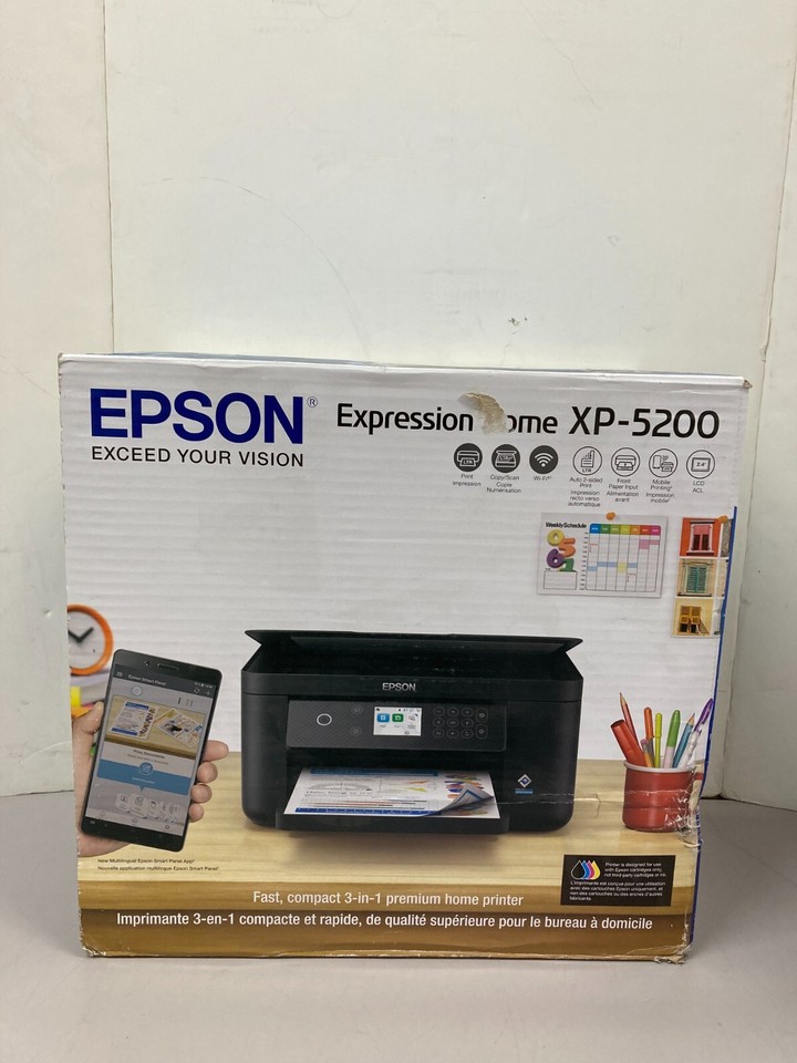 Epson Expression Home XP-5200 Printer - Black | eBay