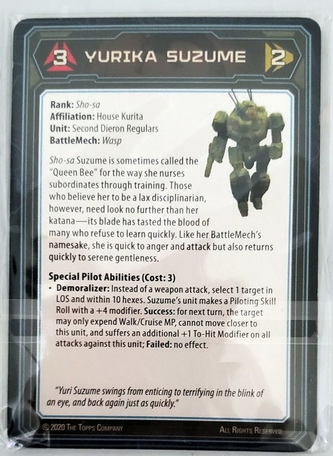 Battletech Mechwarrior Card Pack 1 Catalyst Game Labs Kickstarter for ...