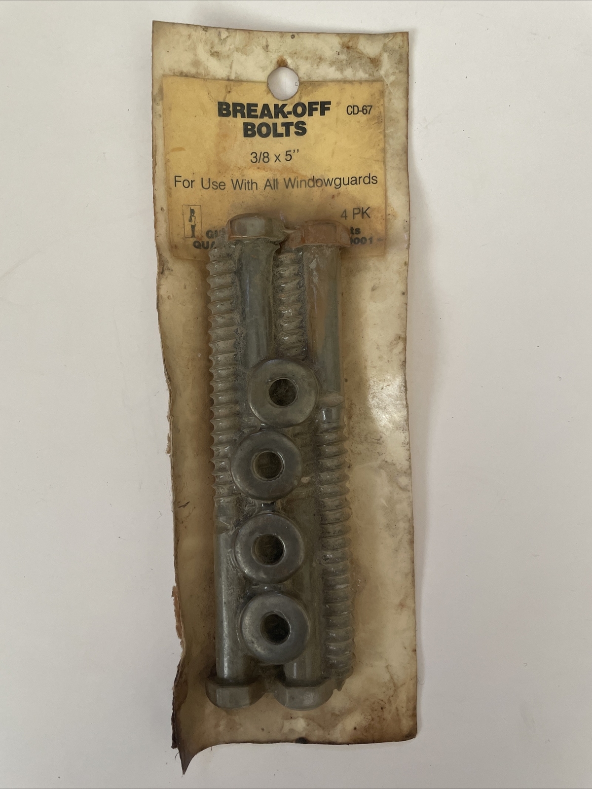 Break off Bolts 3/8 x 5“ For Use with All Windowguards 4 Pack NEW | eBay