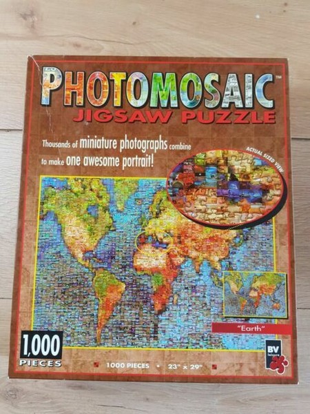 Photomosaic Jigsaw Puzzle Earth Map Robert Silvers 1000 Piece for sale ...