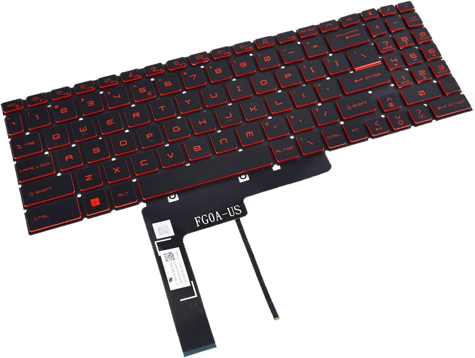 New MSI Pulse GL66 11UCK 12UEK 12UGK GL76 11UCK 11UDK US Keyboard Red ...