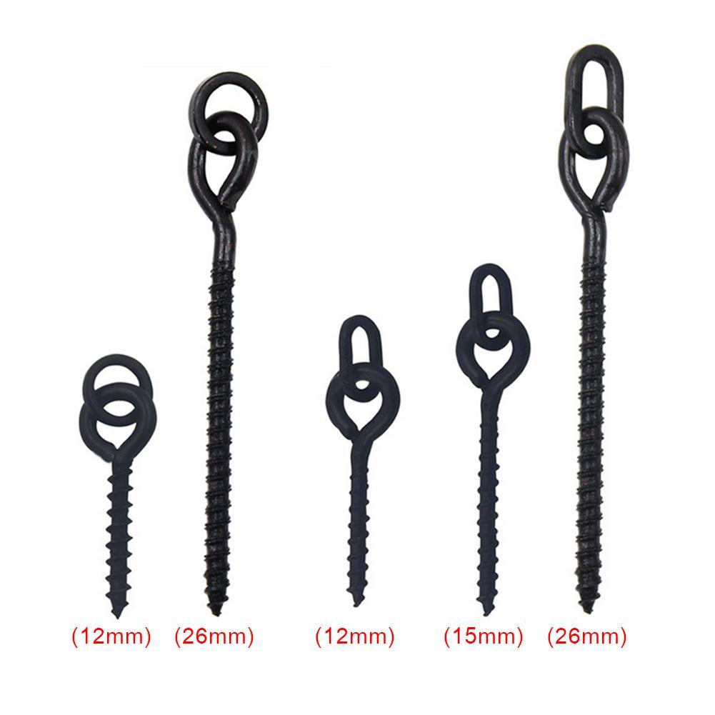 20x Boile Screw Peg w/ Round/Oval Ring Swivel D-Rig Chod Rig Fishing ...
